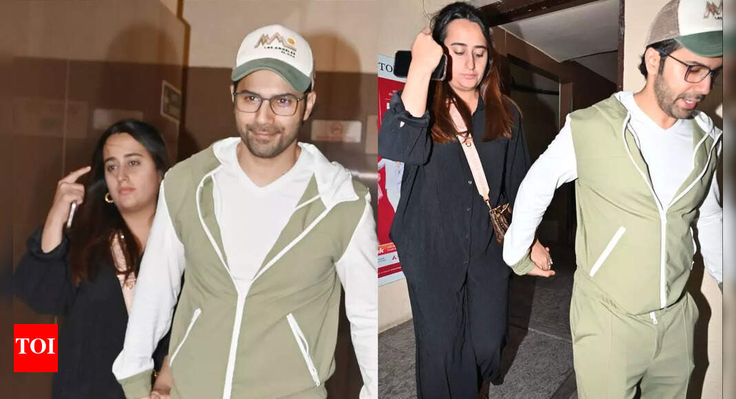 Varun Dhawan and Natasha Dalal step out for a romantic movie date in the city- see pics | Hindi ...