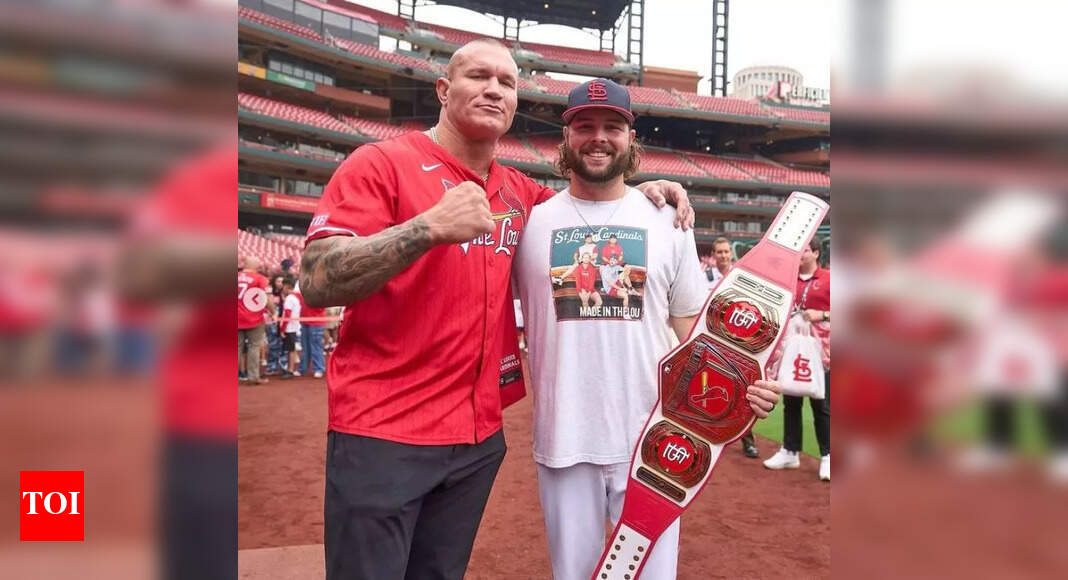 Randy Orton Kicks Off Cardinals Game with First Pitch in St. Louis ...