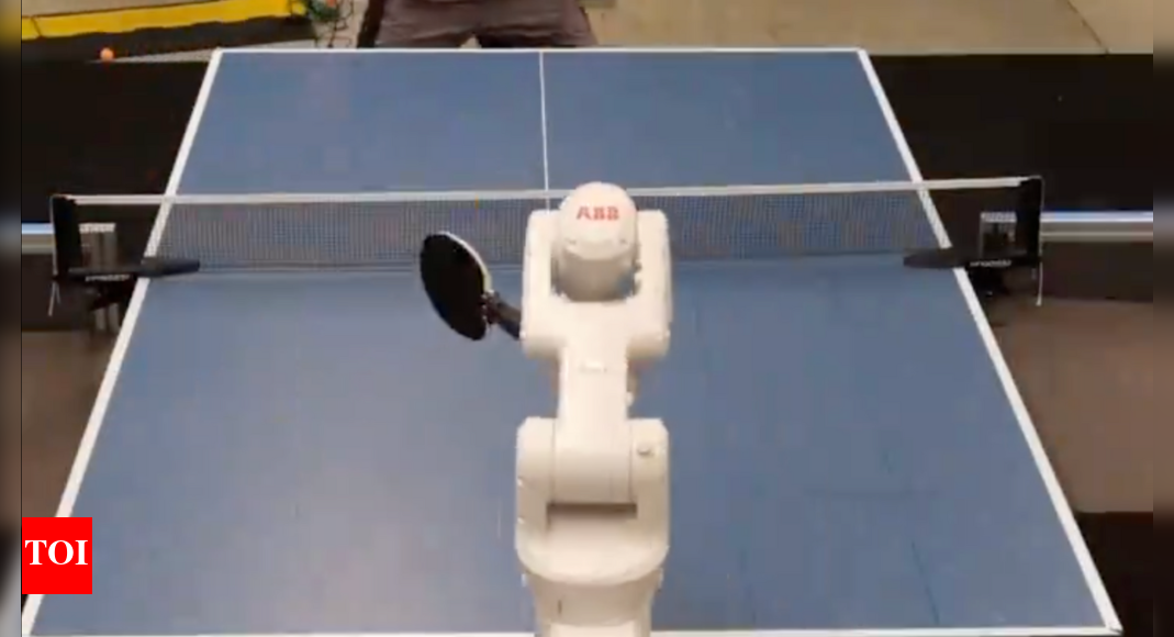 Watch: Google DeepMind’s robot playing table tennis with a human player ...