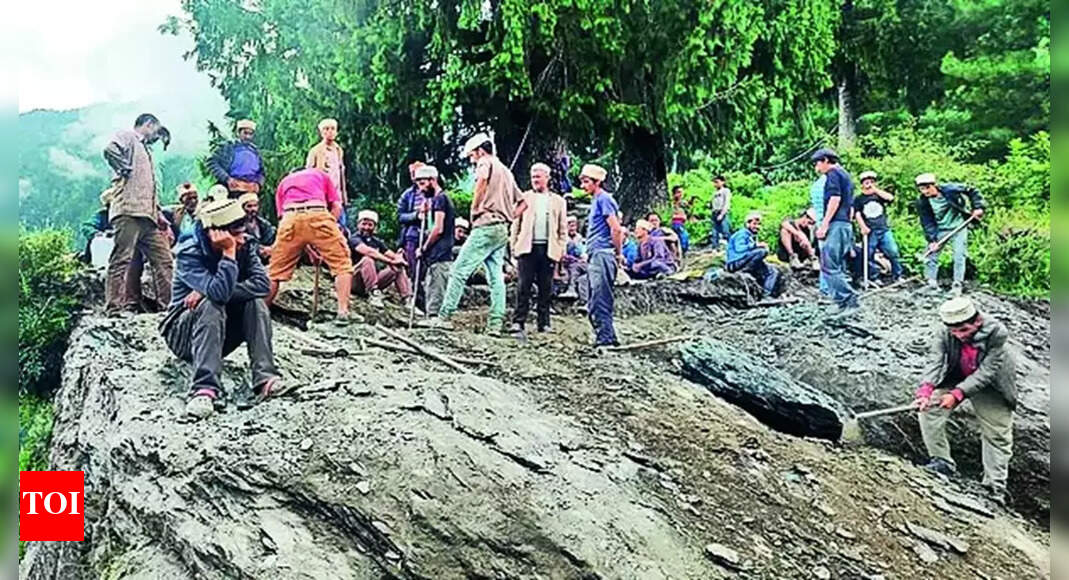 Malana Residents: Malana residents construct helipad for emergency aid ...