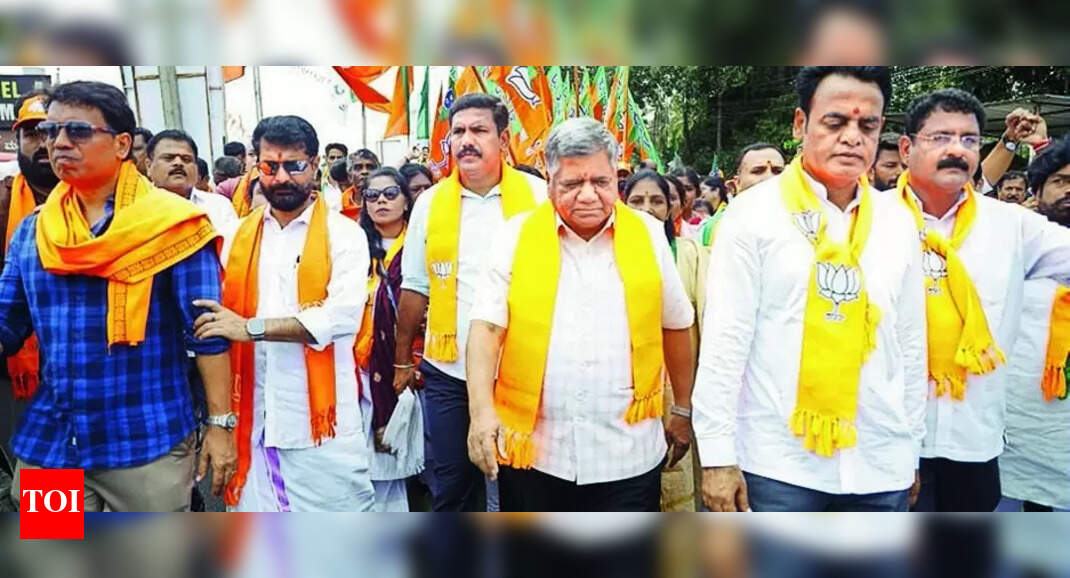 Padayatra: 132km padayatra of BJP, JD(S) concludes; rally in Mysuru today | Mysuru News - Times ...