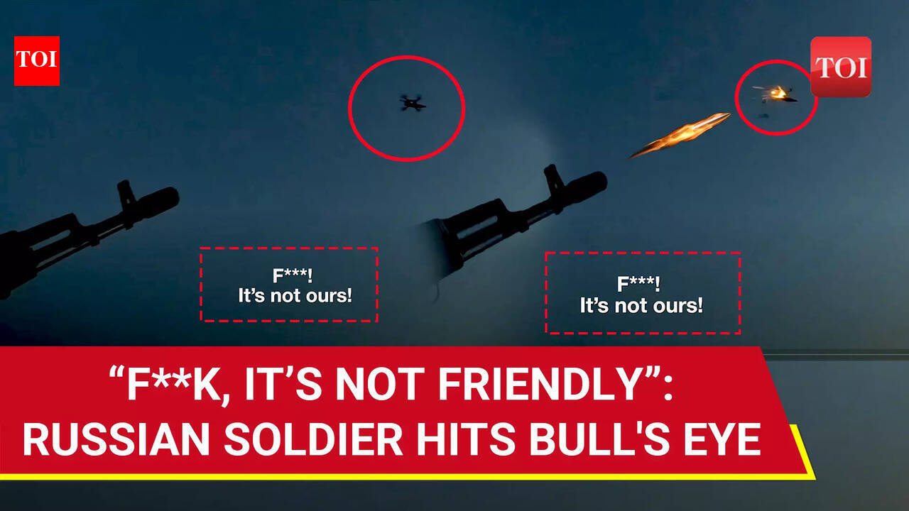 Russian Soldier Guns Down Ukrainian Drone In Single Shot, Sends Sparks ...