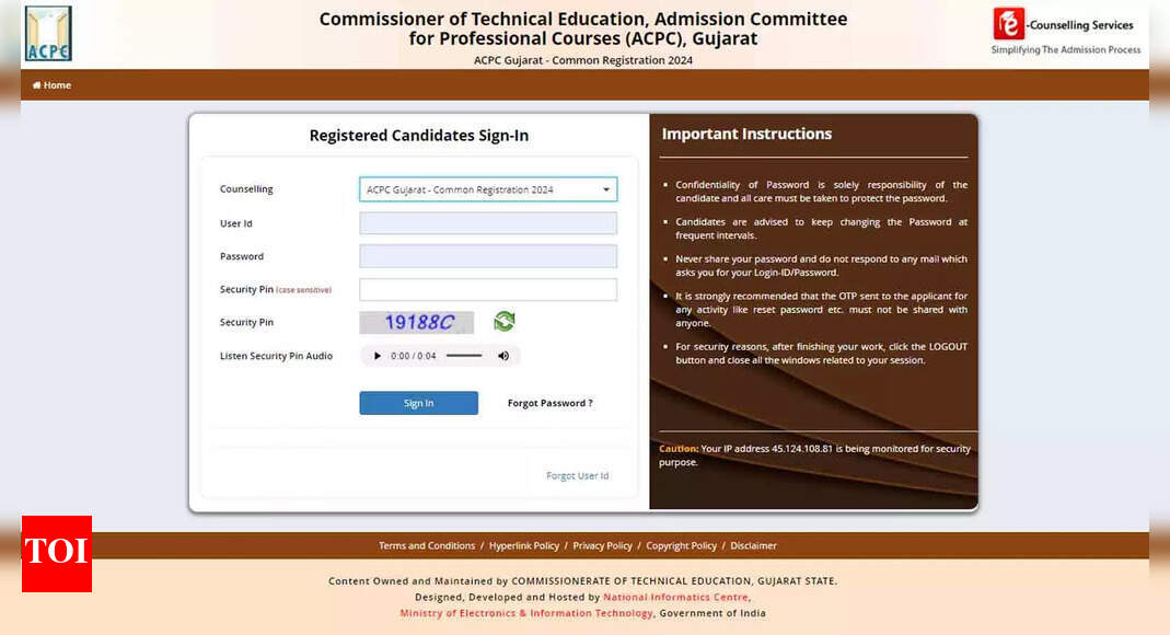 GUJCET Round 2 seat allotment out at acpc.gujarat.gov.in: Check direct link here - Times of India