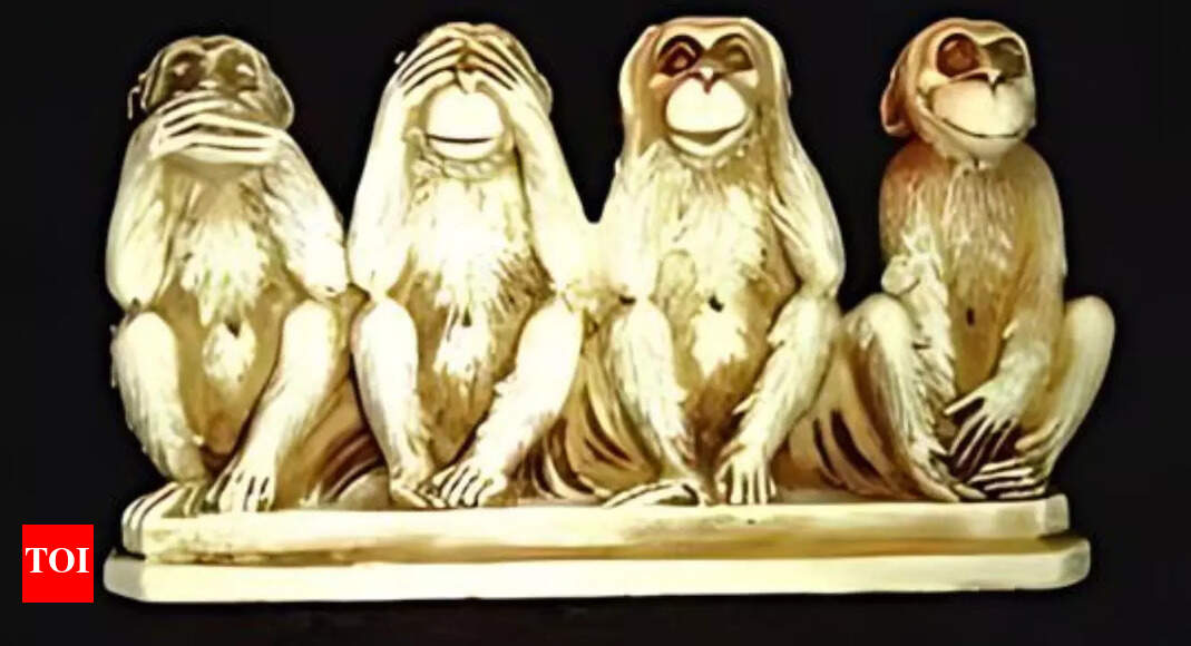 Mahatma Gandhi’s monkeys were originally 4 in number: What did the 4th one signify - Times of India