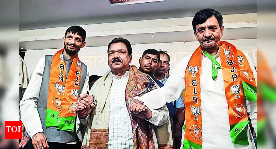 Sunil Pandey: Tarari MLA Sunil Pandey, son join BJP | Patna News - Times of India