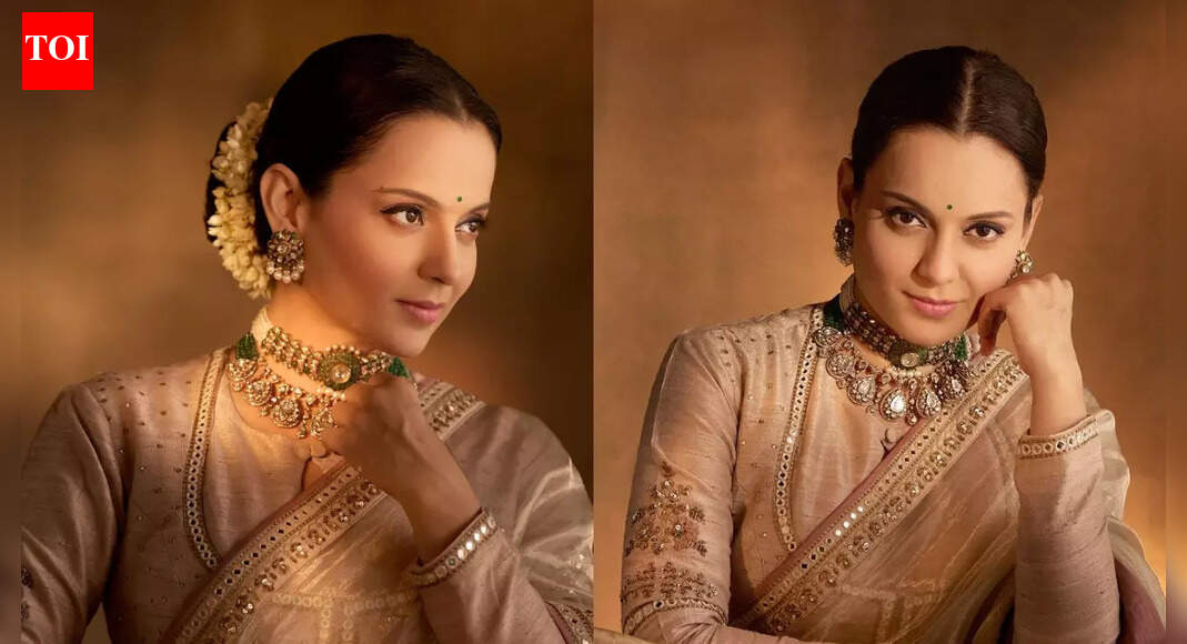 Kangana Ranaut's 'Banaras' sari is perfect for an ivory-themed wedding
