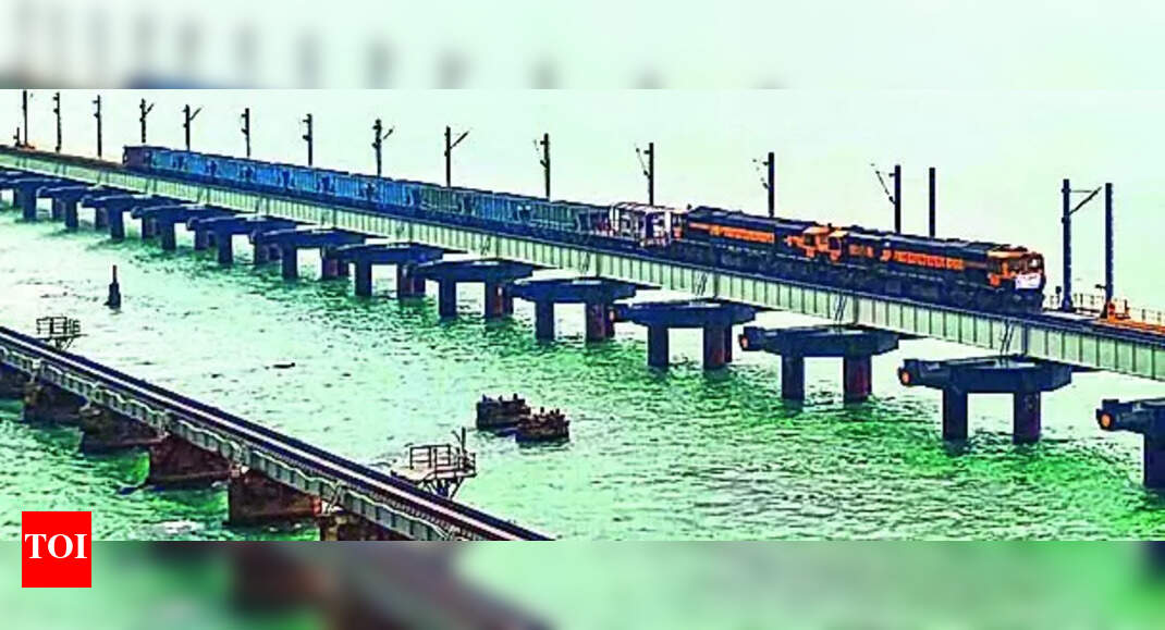 Pamban Railway Bridge: Railway conducts load testing on new Pamban ...