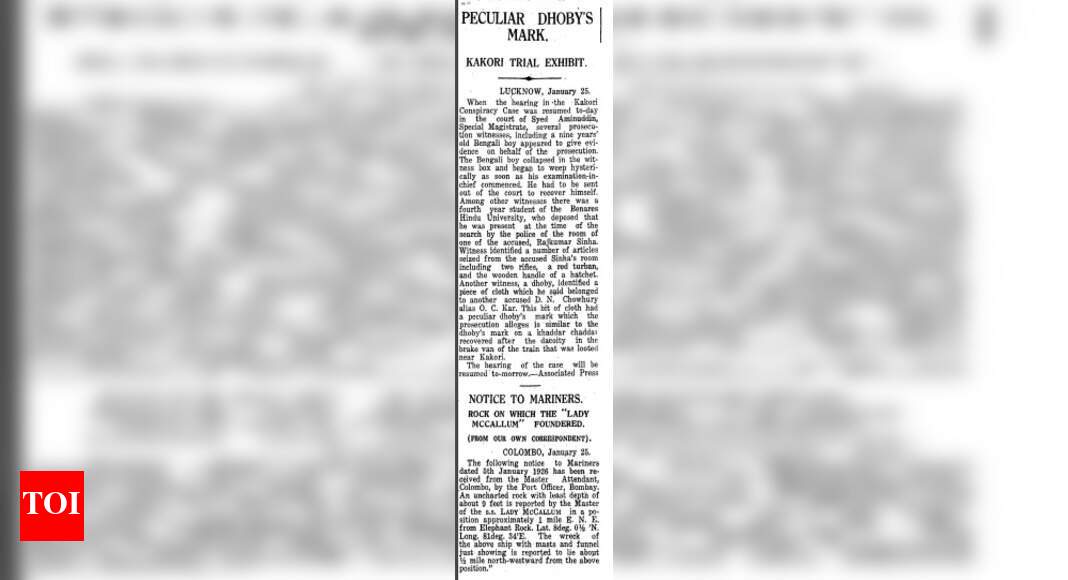 How a washerman's mark led to the arrest of Kakori heroes | Lucknow ...