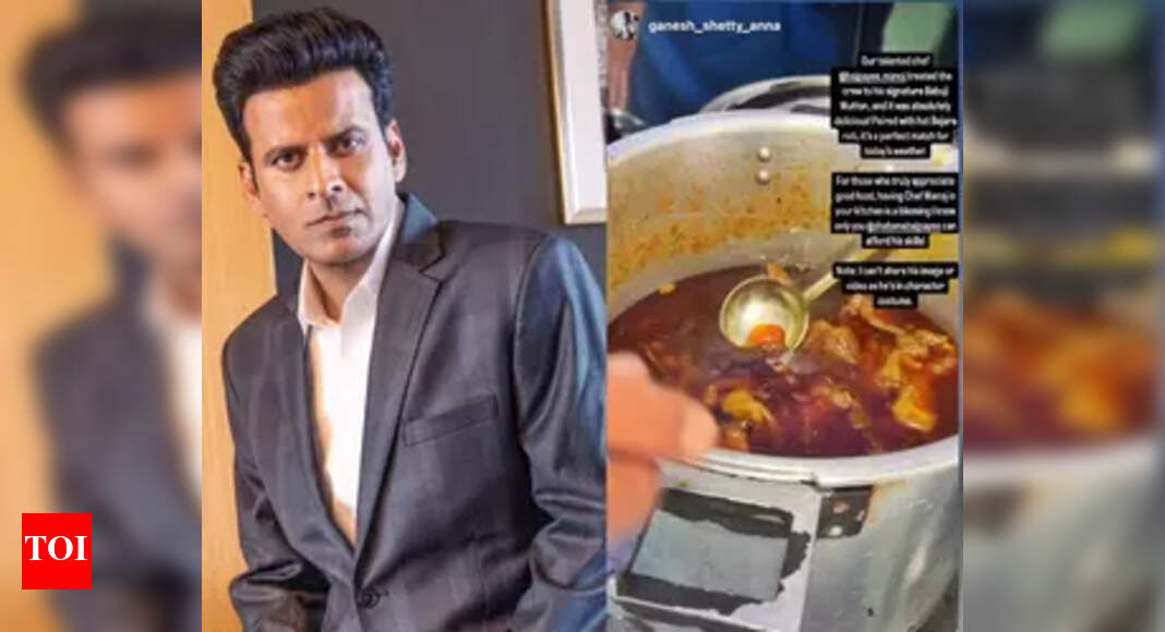 Manoj Bajpayee turns chef for his crew, cooks his signature dish ...