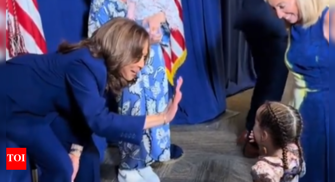 Watch: Kamala Harris shares hugs and smiles with 'bestie' - Times of India