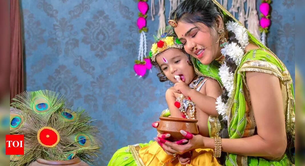 Khushi Shah and son Krishang delight fans with adorable Janmashtami ...