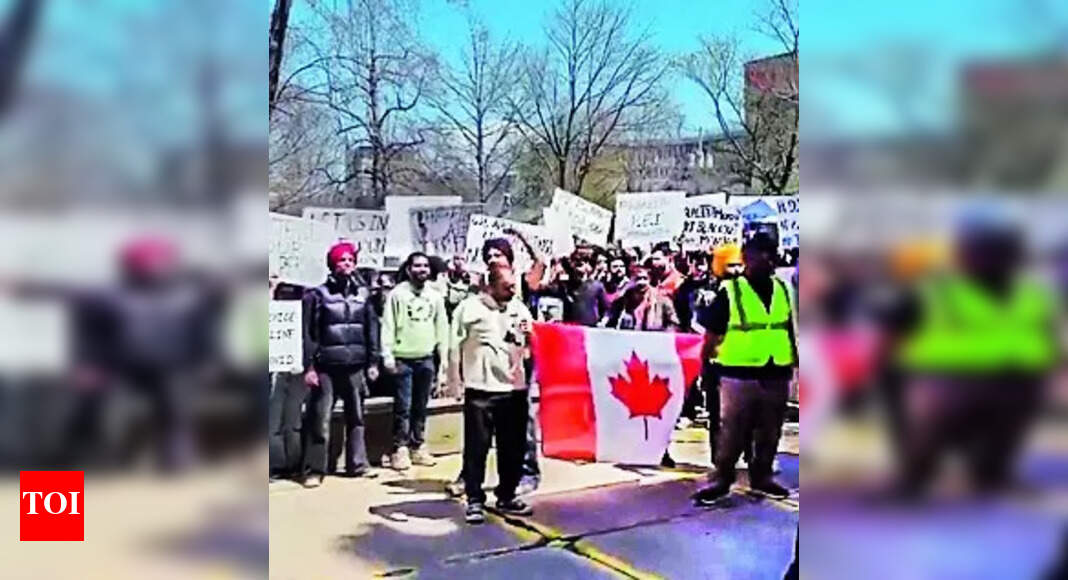 Deportation: Indian students protest in Canada against new immigration ...