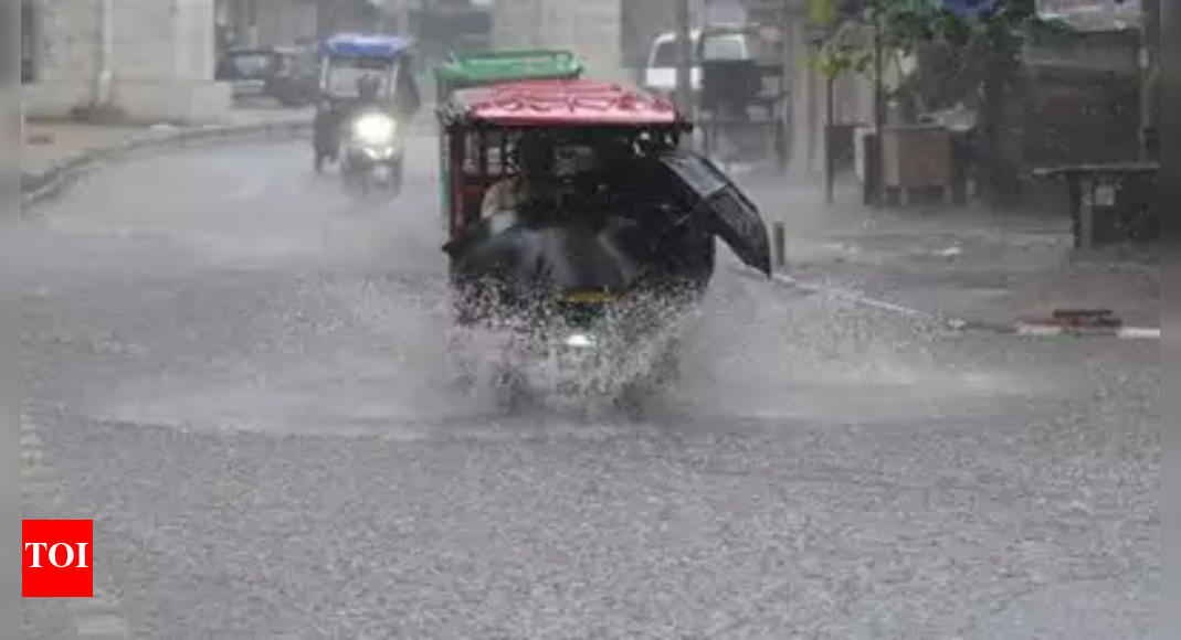 Delhi: Heavy rain causes waterlogging, traffic snarls | India News - Times of India