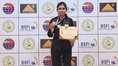 A year after accident, cueist Mohitha makes a comeback with bronze in ...