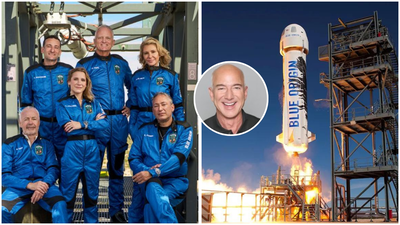 Blue Origin: Jeff Bezos' Blue Origin launches six passengers, including youngest woman in space ...