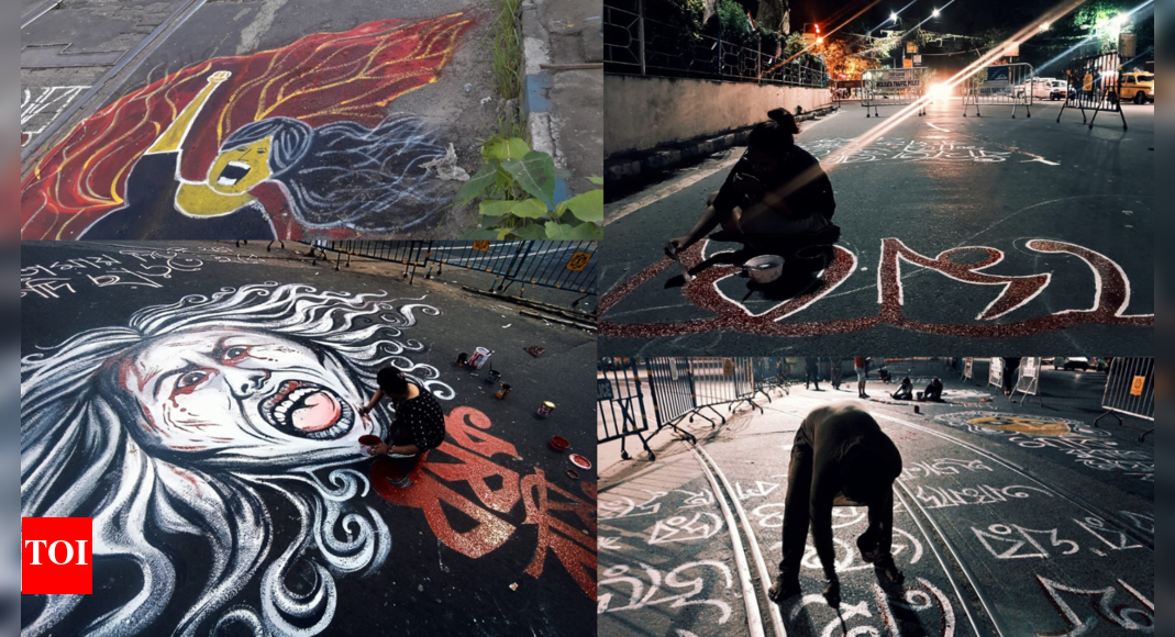 Kolkata streets become canvas for RG Kar tragedy protest art | Bengali ...