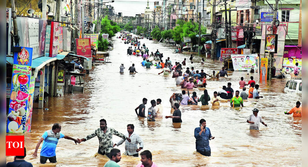 Andhra Pradesh Capital Region: Budameru rivulet overflows, floods 40% ...