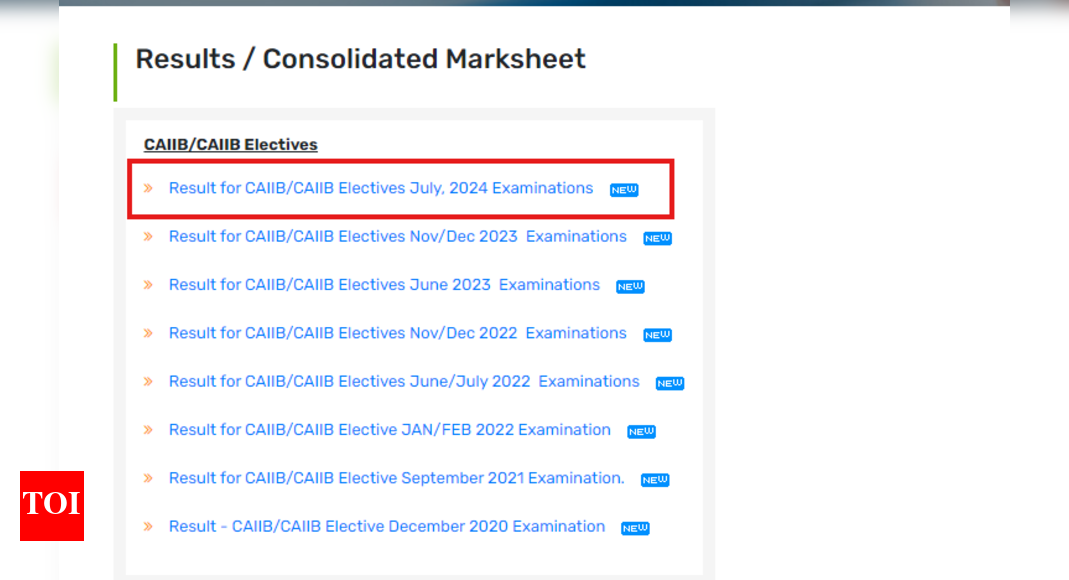 IIBF CAIIB July examination result 2024 Out: Direct link to check ...