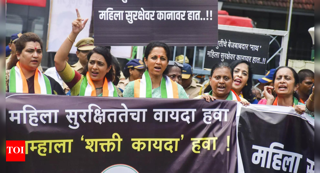 Supriya Sule protests against Maharashtra government over delay in ...