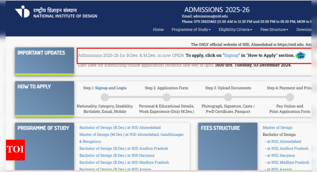 NID DAT 2025 registration process begins: Check direct link here ...