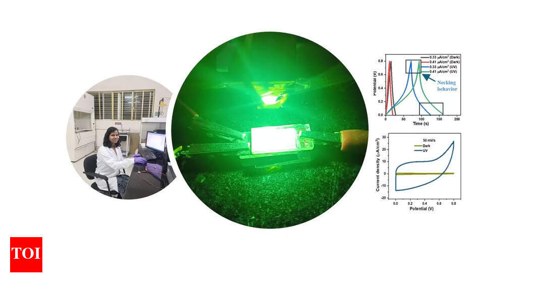 Researchers: Breakthrough: New supercapacitor charges by light, shows ...