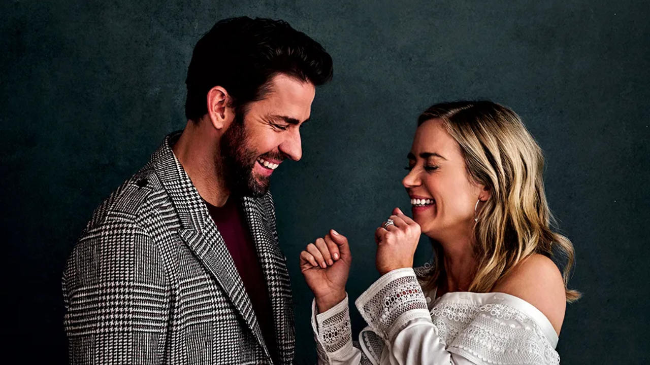 Emily Blunt Agus John Krasinski Coll Leanbh
