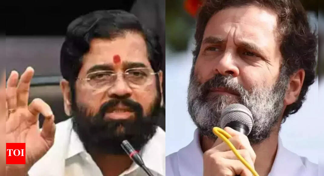 CM Eknath Shinde attacks Rahul Gandhi, says 'his views reflect his petty mentality.' | India ...