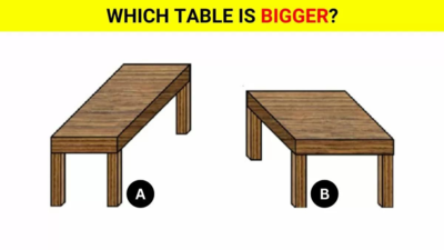 Optical Illusion: Use your high IQ to tell which table is bigger ...
