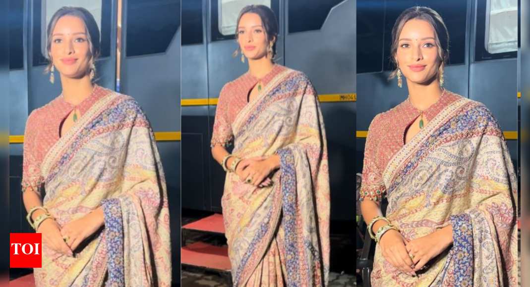 Tripti Dimri Sari: Tripti Dimri radiates old money charm in a maroon ...