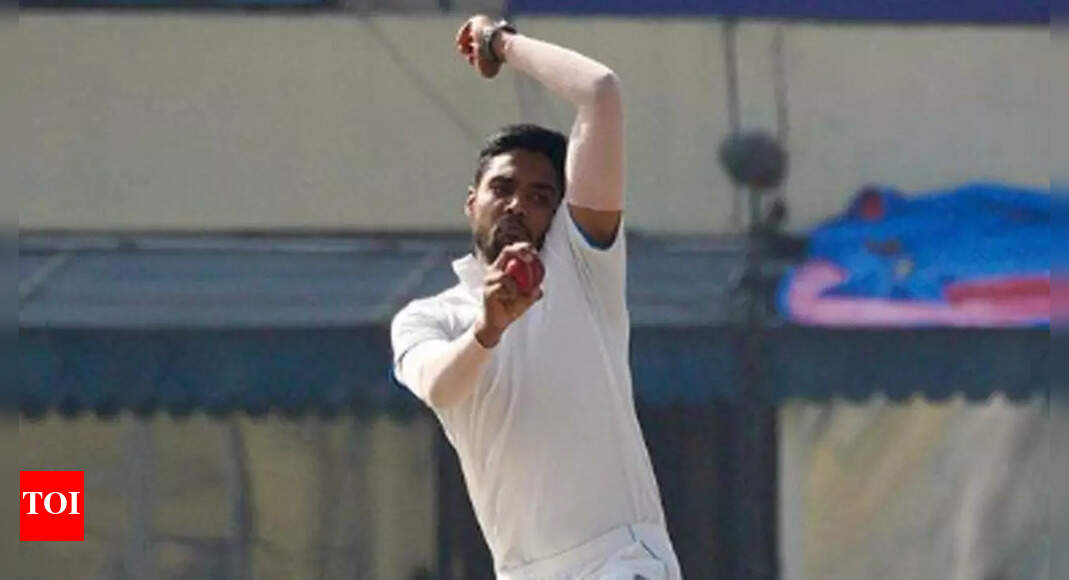 Lanky Punjab pacer Gurnoor Brar in India nets for Nahid Rana simulation ...