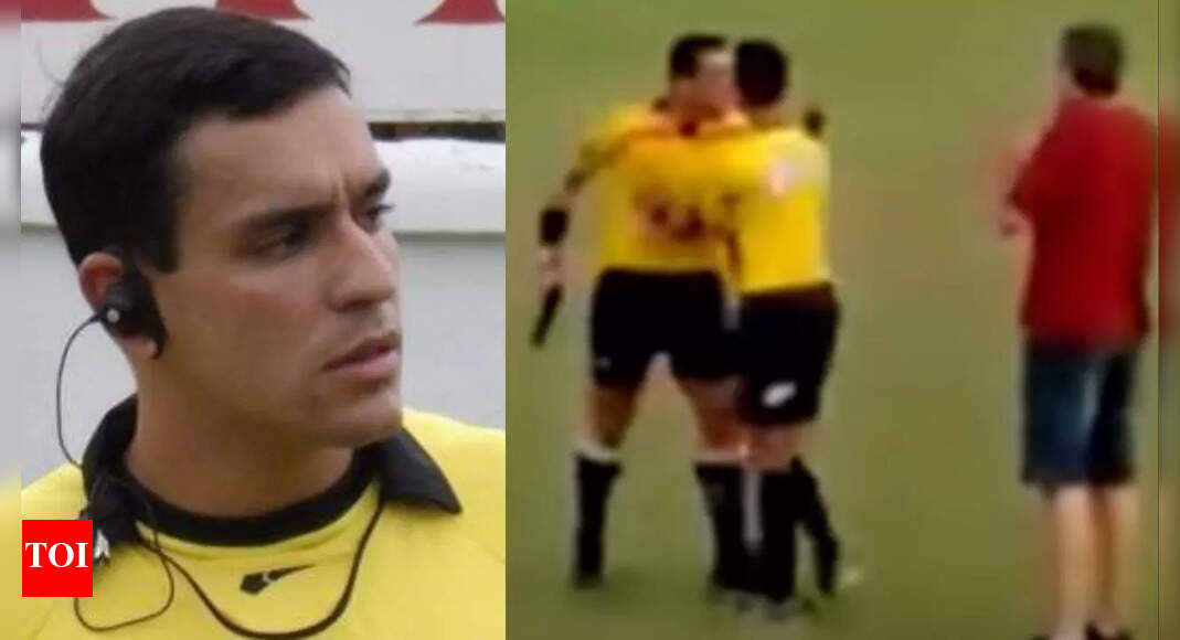 Crazy! When football referee pulled out gun during a match because ...