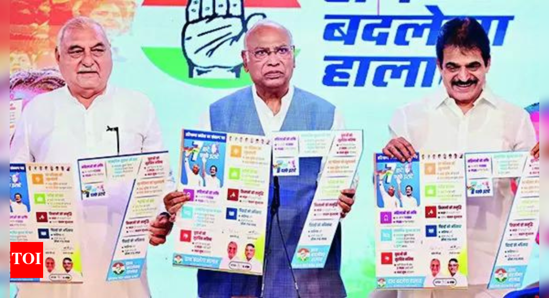 Caste census, MSP legal shield, OPS & more: Congress unveils '7Gs ...