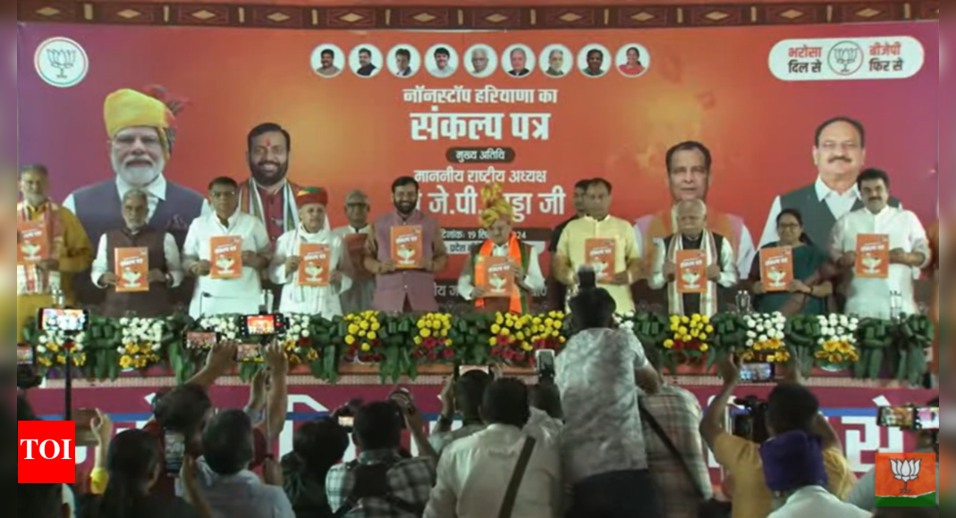 'Cash for women, MSP for farmers': BJP releases manifesto for Haryana ...