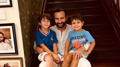 Saif Ali Khan's adorable PIC with his little munchkins Taimur and Jeh will melt your hearts ...