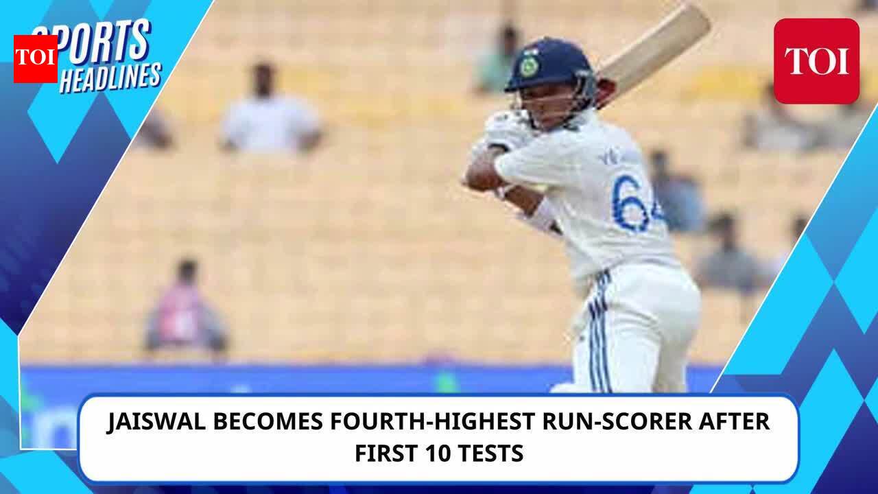 Yashasvi Jaiswal becomes India batter with most runs after first 10 Tests