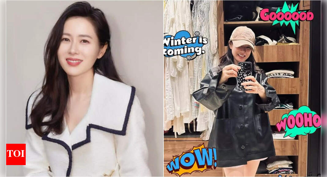 Son Ye Jin gives a glimpse of her wardrobe with a chic mirror selfie ...
