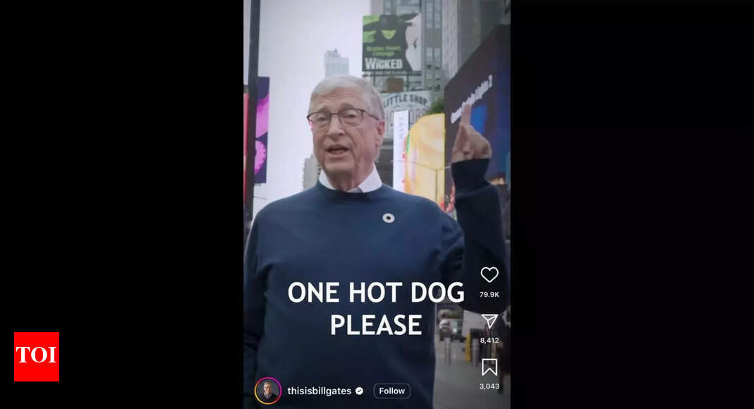 Bill Gates viral video enjoying a hot dog in Times Square | Watch here ...