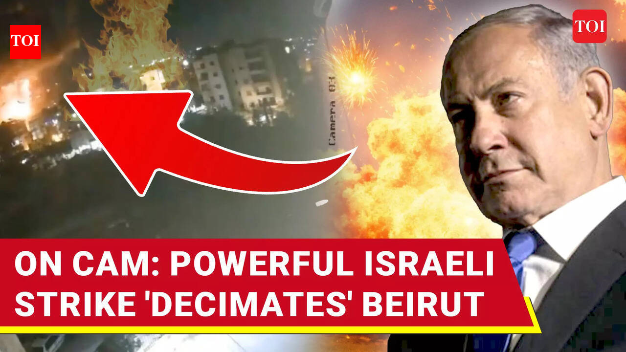 Israel Flattens Hezbollah Warehouse Near Beirut; 590+ Killed | Day 4 Of ...
