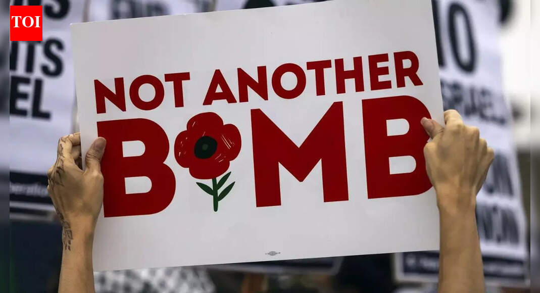 'Hands off Lebanon Now': US protesters demand end to military aid to Israel