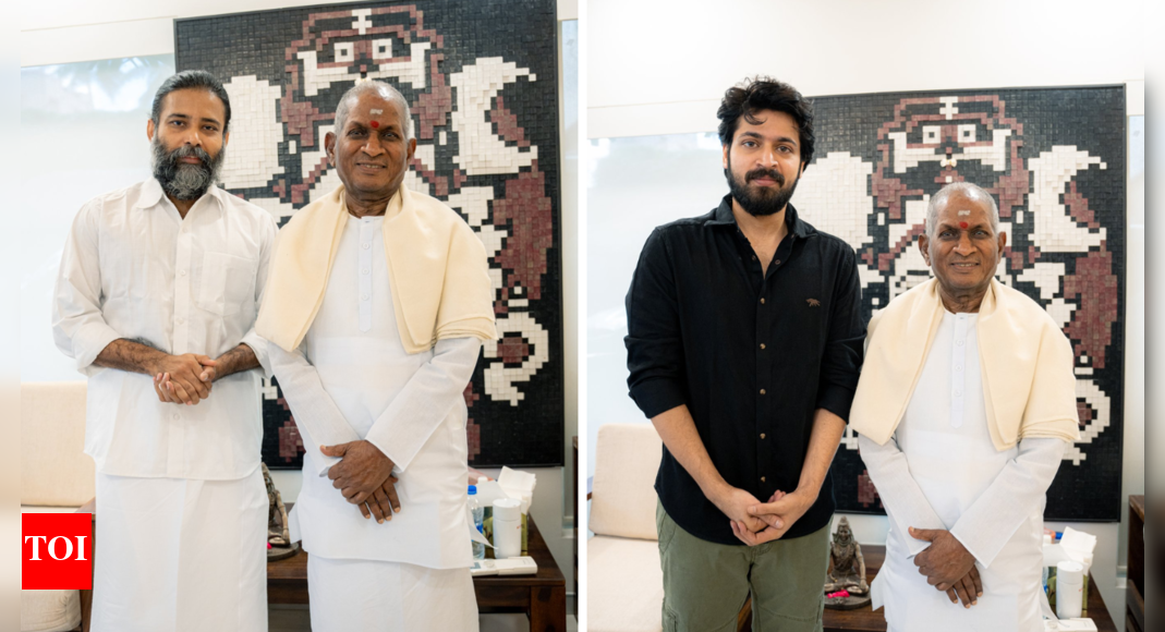 'Lubber Pandhu lead cast meets Ilaiyaraaja! | Tamil Movie News - Times ...