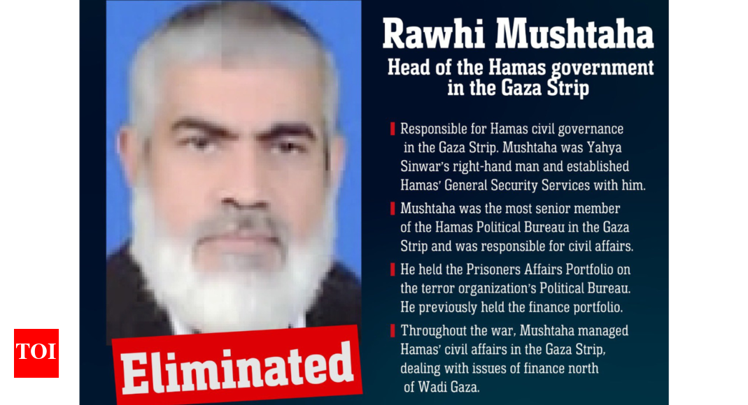 'Closest ally of Yahya Sinwar': Who is Rawhi Mushtaha Hamas leader ...