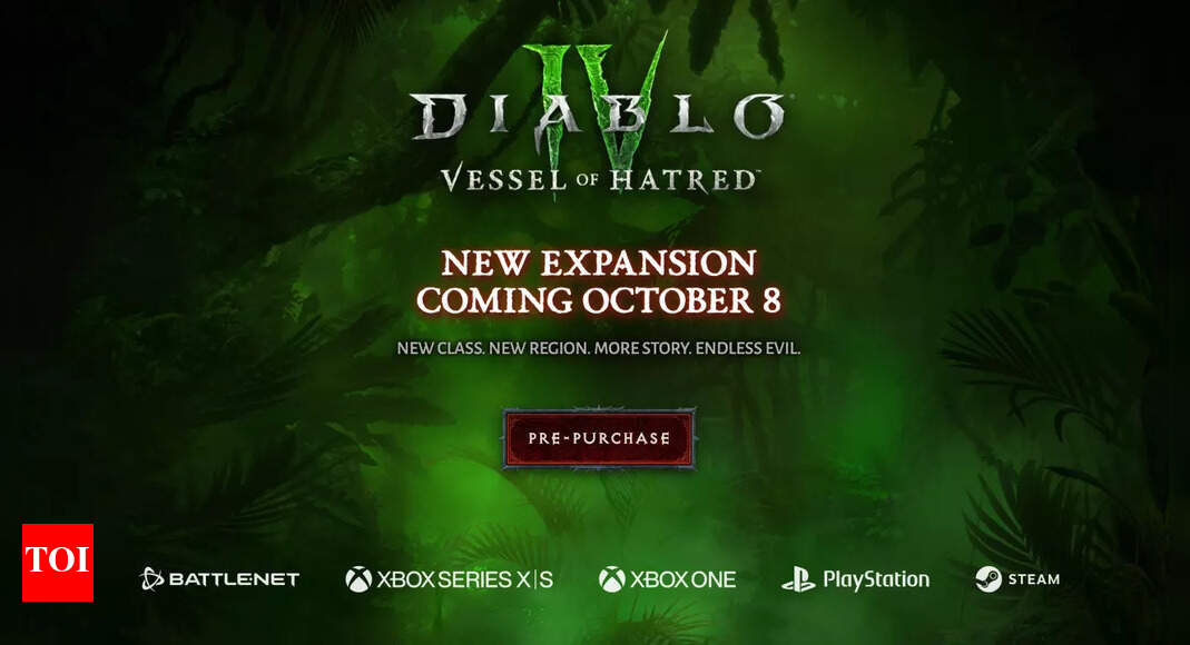 Diablo 4: Vessel of Hatred expansion pack launch date and what to expect - Times of India