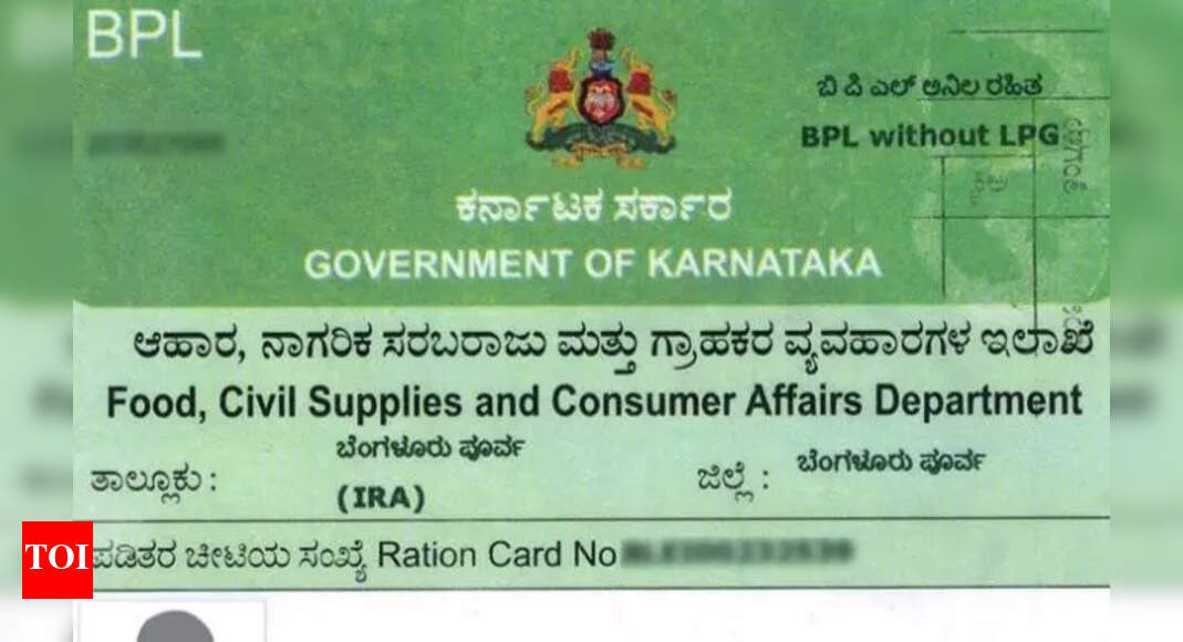 Over 61,000 Ineligible BPL Cards to Be Scrapped in Belagavi Amid ...