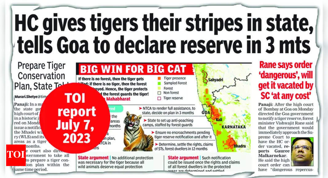NTCA tells SC, Goa must declare Mhadei sanctuary as tiger reserve ...