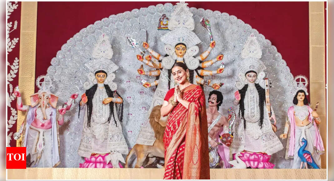 Vidya Balan Celebrates Durga Puja: An In-Depth Connection with Bengali ...