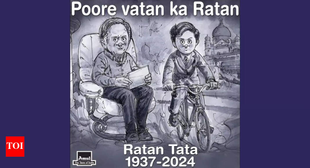 'Poore Vatan Ka Ratan': Amul’s heartfelt tribute to Ratan Tata on ...