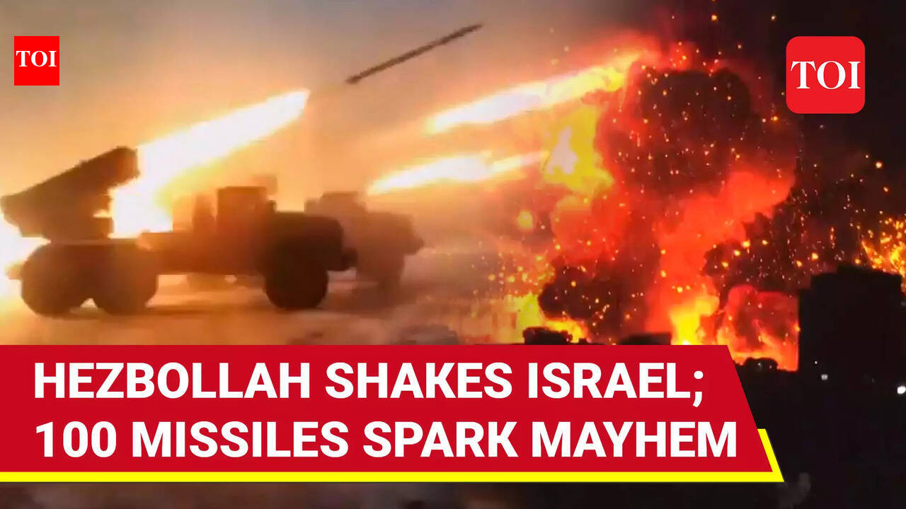 Huge Aerial Attack On Israel; Explosions, Fires As 100 Missiles Target ...