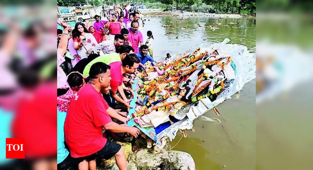 Grand Processions Gather Thousands for Ganga Idol Immersion in Patna ...