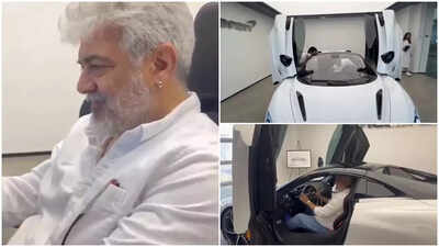 Ajith Kumar checks out a luxury car in Dubai | Tamil Movie News - Times ...