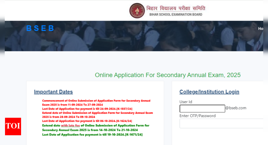 BSEB Bihar board Class 10, 12 registration 2025 deadline extended with ...